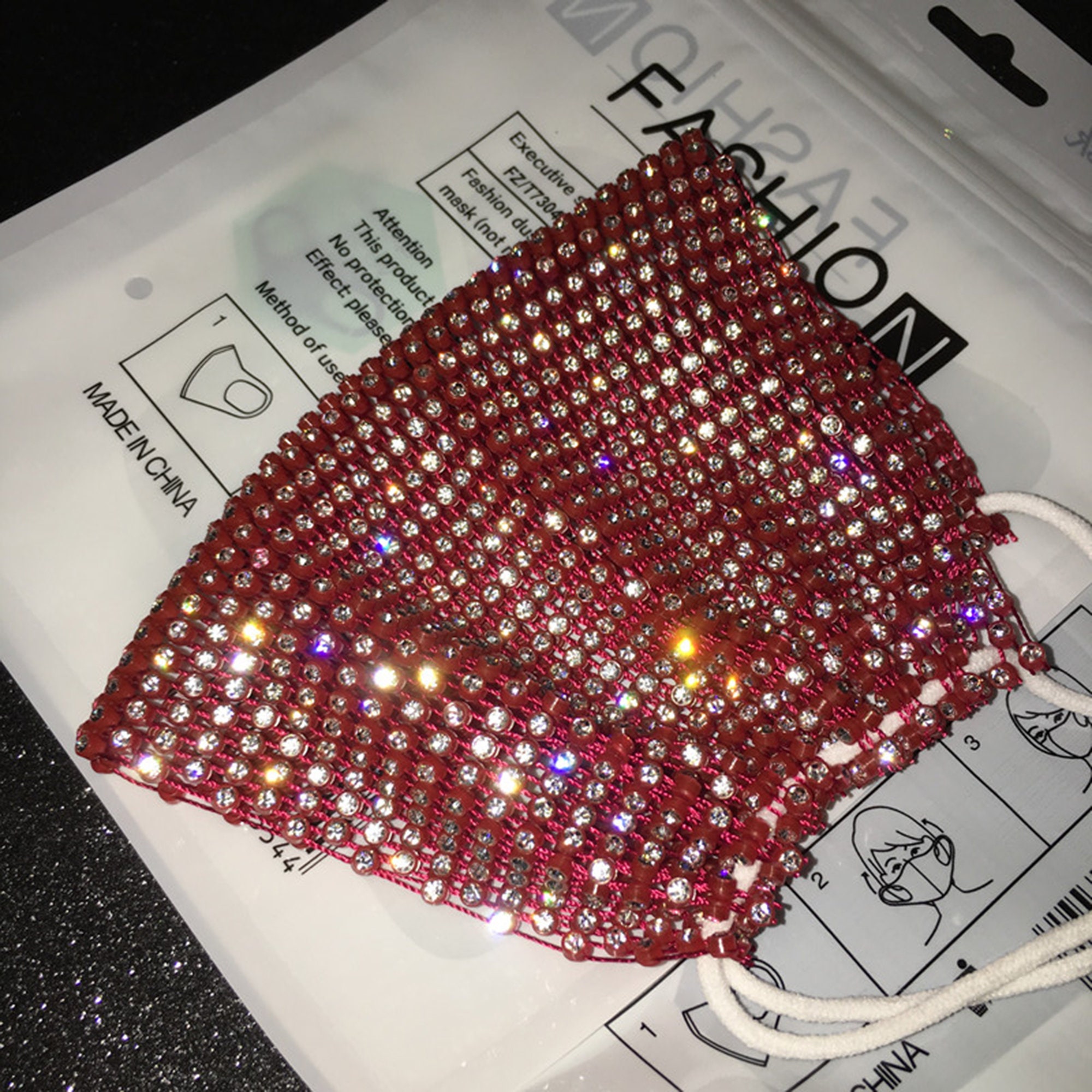 Diamond Mask / Fashion Diamond Mask / Decorative Personalized | Etsy