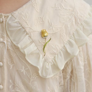 Tulip Brooch Handmade Brooches Enamel Hand-painted Brooches - Etsy