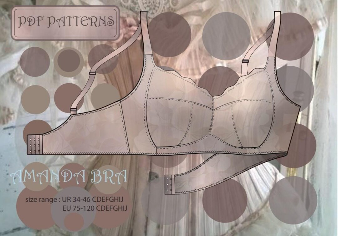 Plus Size Minimizer Bra Sewing Pattern: Amanda Design (PDF Download) - Etsy