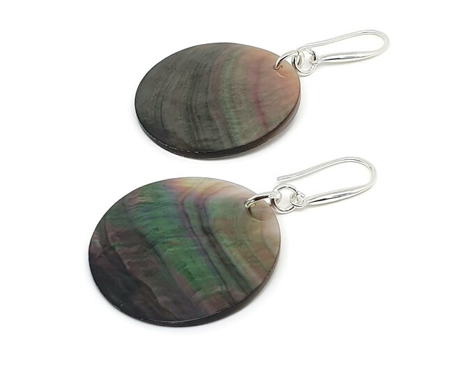 Real Natural Shiny Abalone Shell Seashell Mother of Pearl Disk - Etsy