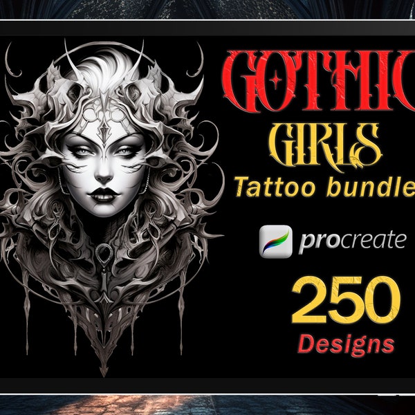 Gothic Tattoo Stencil - Etsy