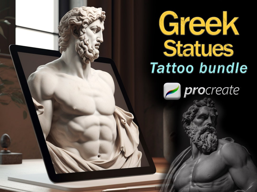 Procreate Greek Statues Tattoo Bundle Procreate Tattoo Tattoo Flash Procreate Stamps Tattoo ...
