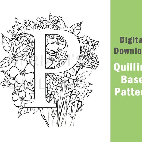 Digital Download Pattern Quilling Typography Letter - Etsy