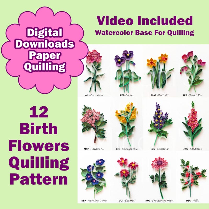 Paper Quilled Flower - Etsy