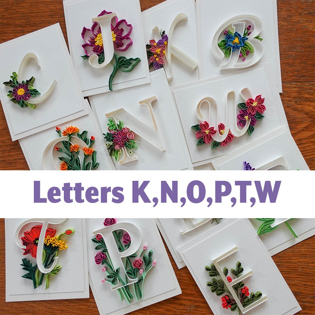 Mini Cards Handmade Letters Alphabet Paper Quilling - Etsy