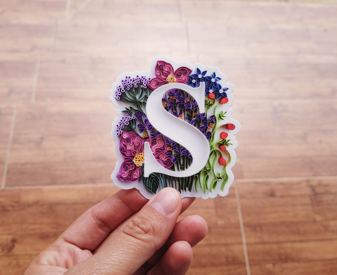 Stickers Letter S Personalized Sticker With Initial - Etsy