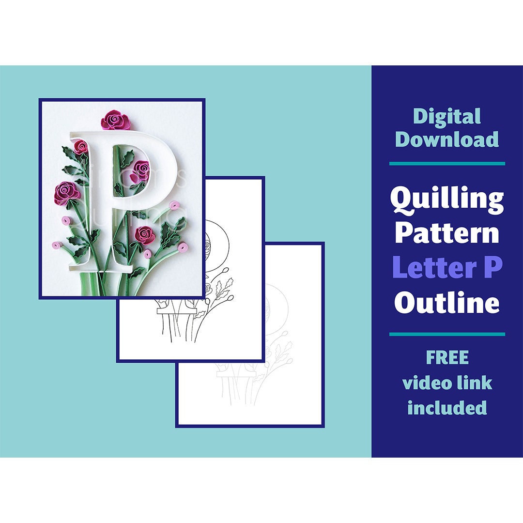 Letter P Quilling Pattern: Monogram Template (digital Download) - Etsy