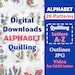 Digital Download Alphabet Letters A-Z Patterns Quilling Outlines ...