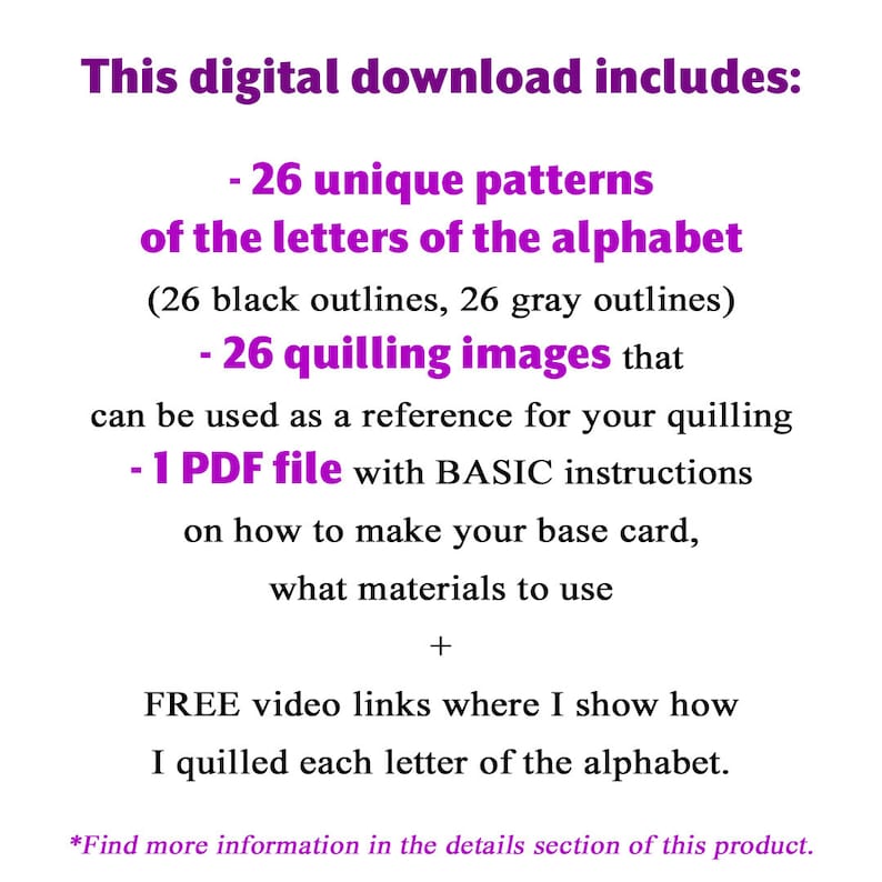 Digital Download Alphabet Letters A-Z Patterns Quilling - Etsy