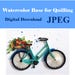 Digital Download Paper Quilling Bike Pattern - Base Watercolors ...