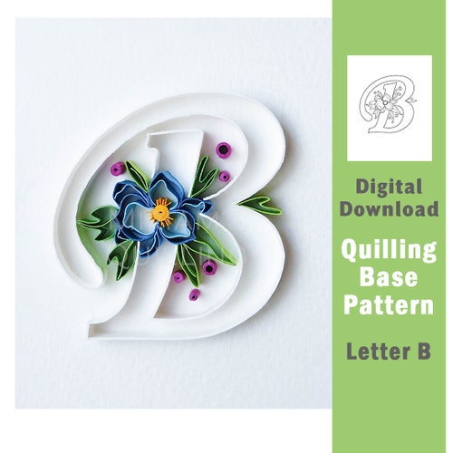 Digital Download Pattern Letter R Typography Quilling Base - Etsy