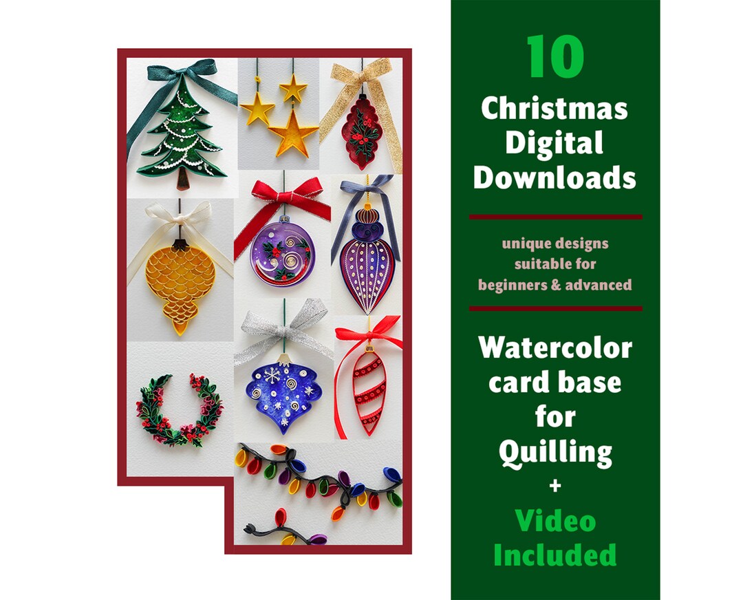 Digital Download 10 Mini Patterns Christmas Cards - Instant Download ...