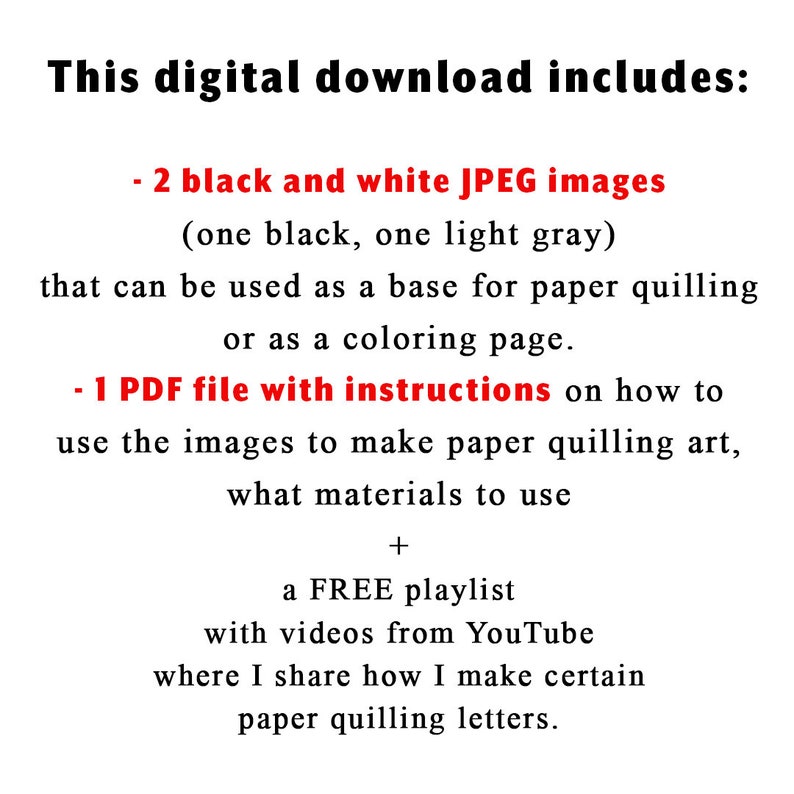 Digital Download Pattern Quilling Typography Letter - Etsy