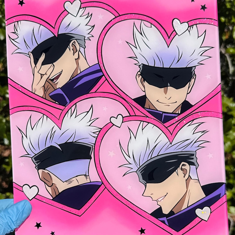 Gojo Satoru Glass Painting - Etsy