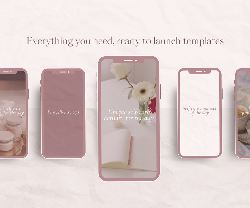 50 Reel Pink Mental Health Reel Templates, Self-care, Wellness ...