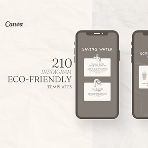 210 Beige Eco-friendly Templates, Veganism, Zero-waste, Minimalism - Etsy