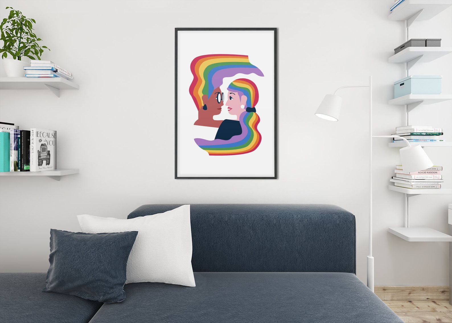 Lgbtq prints digital art home decor bisexual print wlw | Etsy