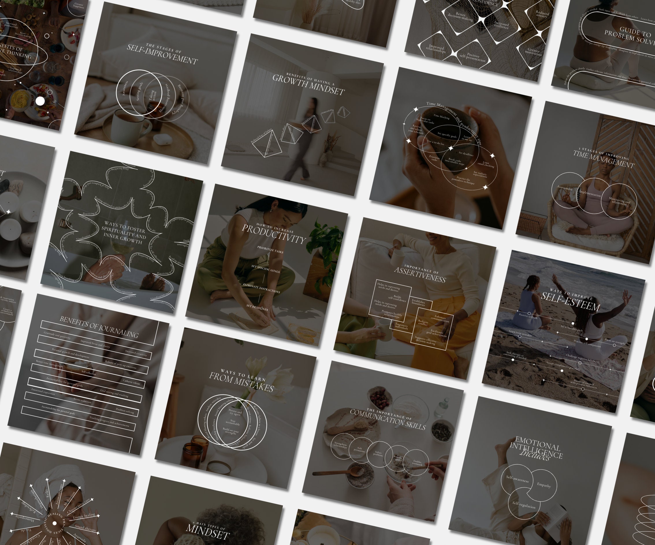 40 Self-help Instagram Post Templates, Mental Health, Wellness, Self ...