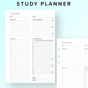 Study Planner Printable in A5 Academic Planner College | Etsy