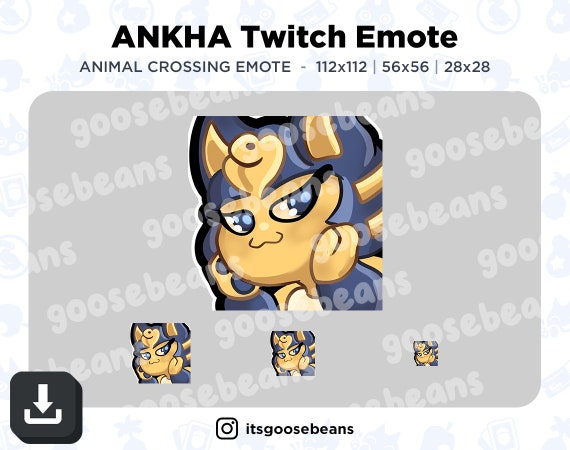 Cute Chibi Animal Crossing ANKHA Smug Emote Twitch Emote . - Etsy Australia