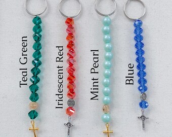Rosary Keychain - Etsy