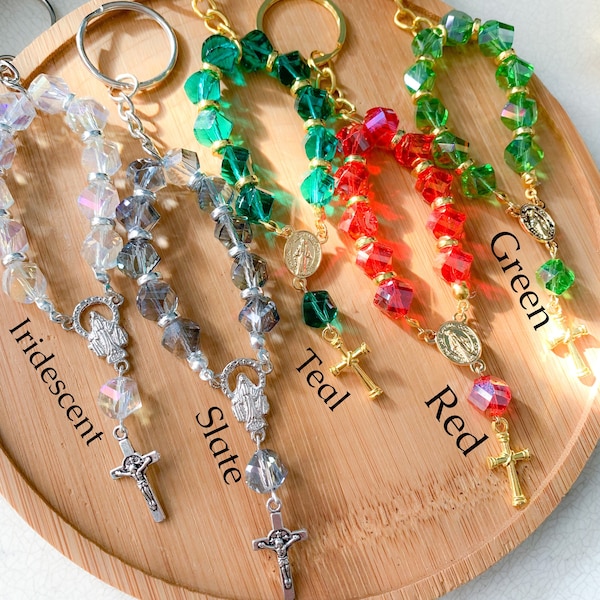 Rosary Keychain - Etsy