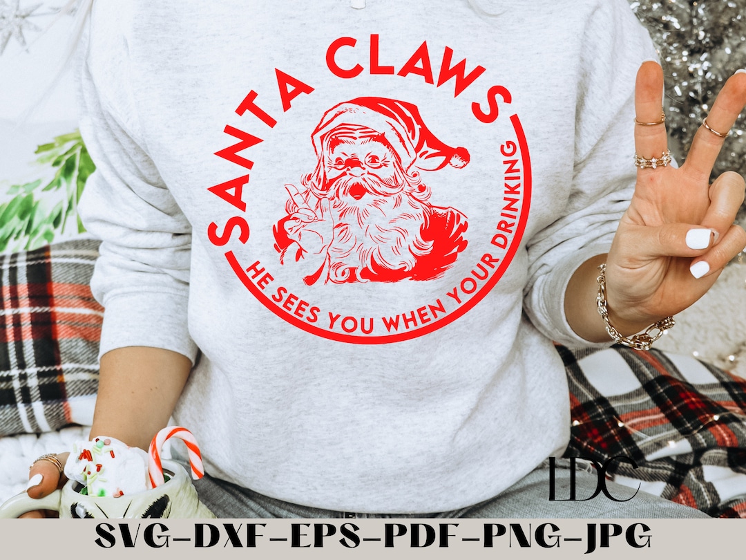 Santa Claws SVG, Christmas SVG, White Claw Inspired SVG, Santa Svg ...