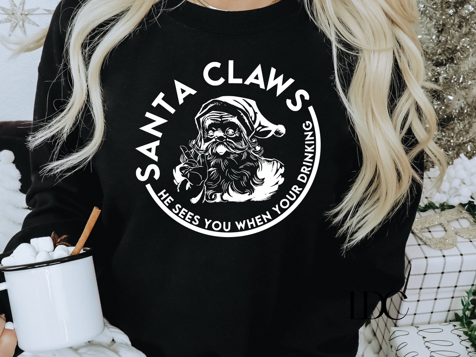 Santa Claws SVG Christmas SVG White Claw Inspired SVG Santa - Etsy