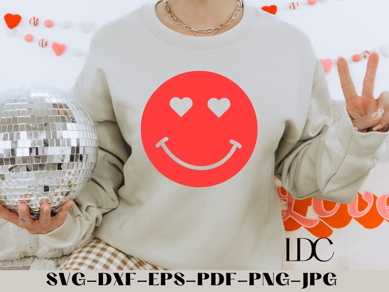 Heart Eyes SVG Valentines SVG Smiley Fave SVG Valentines - Etsy