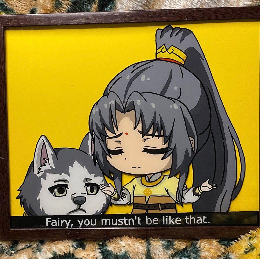 Chibi Jin Ling and Fairy Glass Painting - Etsy