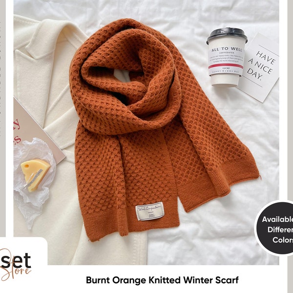 Burnt Orange Scarf - Etsy
