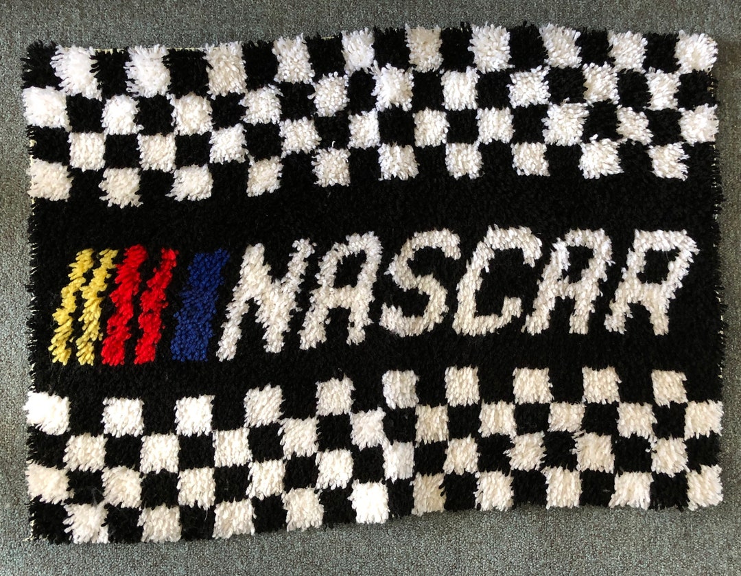 Completed NASCAR Latch Hook Rug Unique/handmade/racing - Etsy