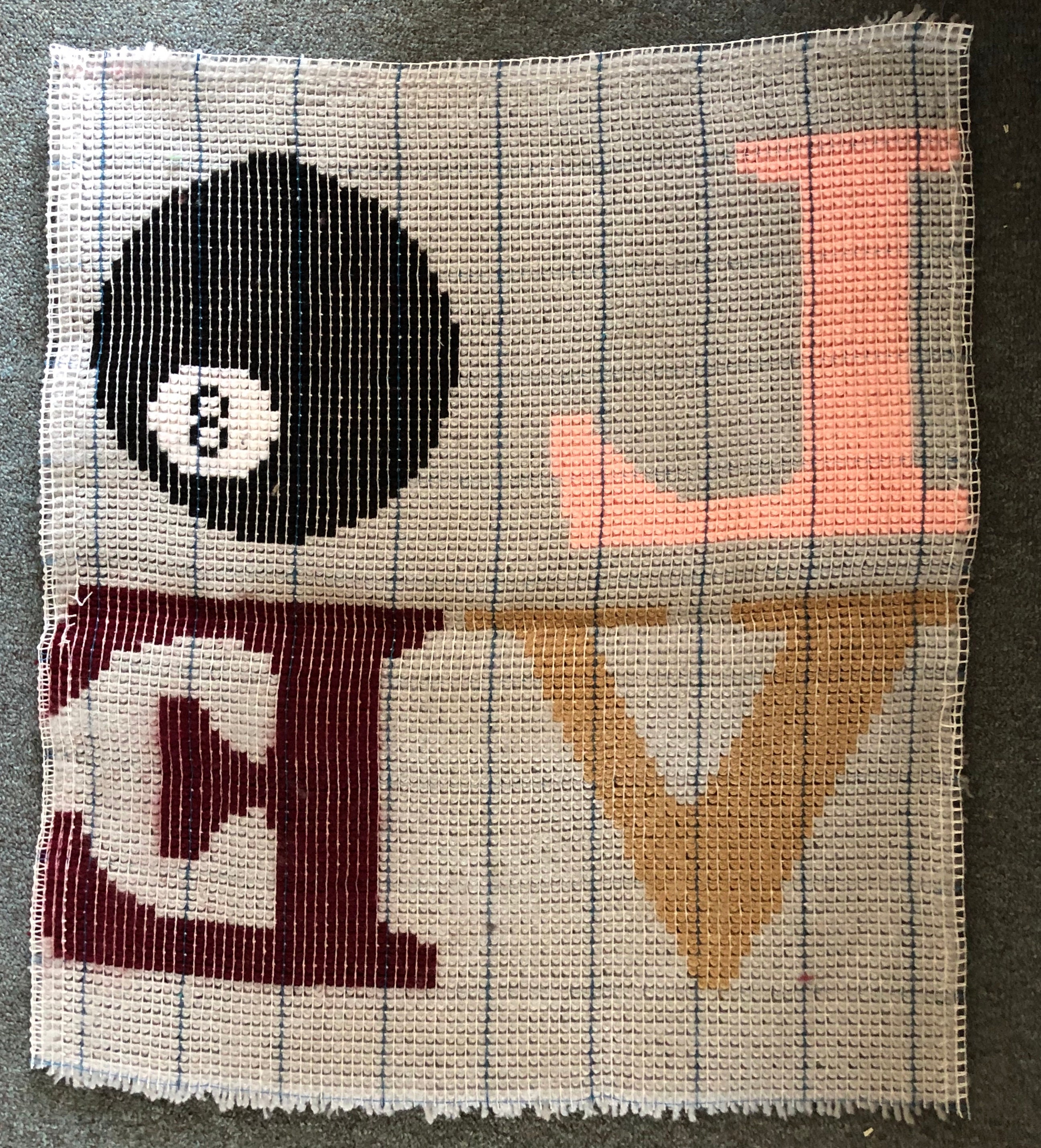 Completed Love Pool Latch Hook Rug Unique/handmade - Etsy Canada