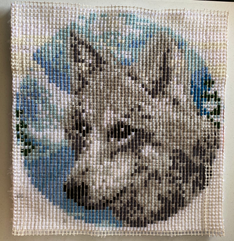 Completed Wolf Latch Hook Rug Unique/handmade - Etsy