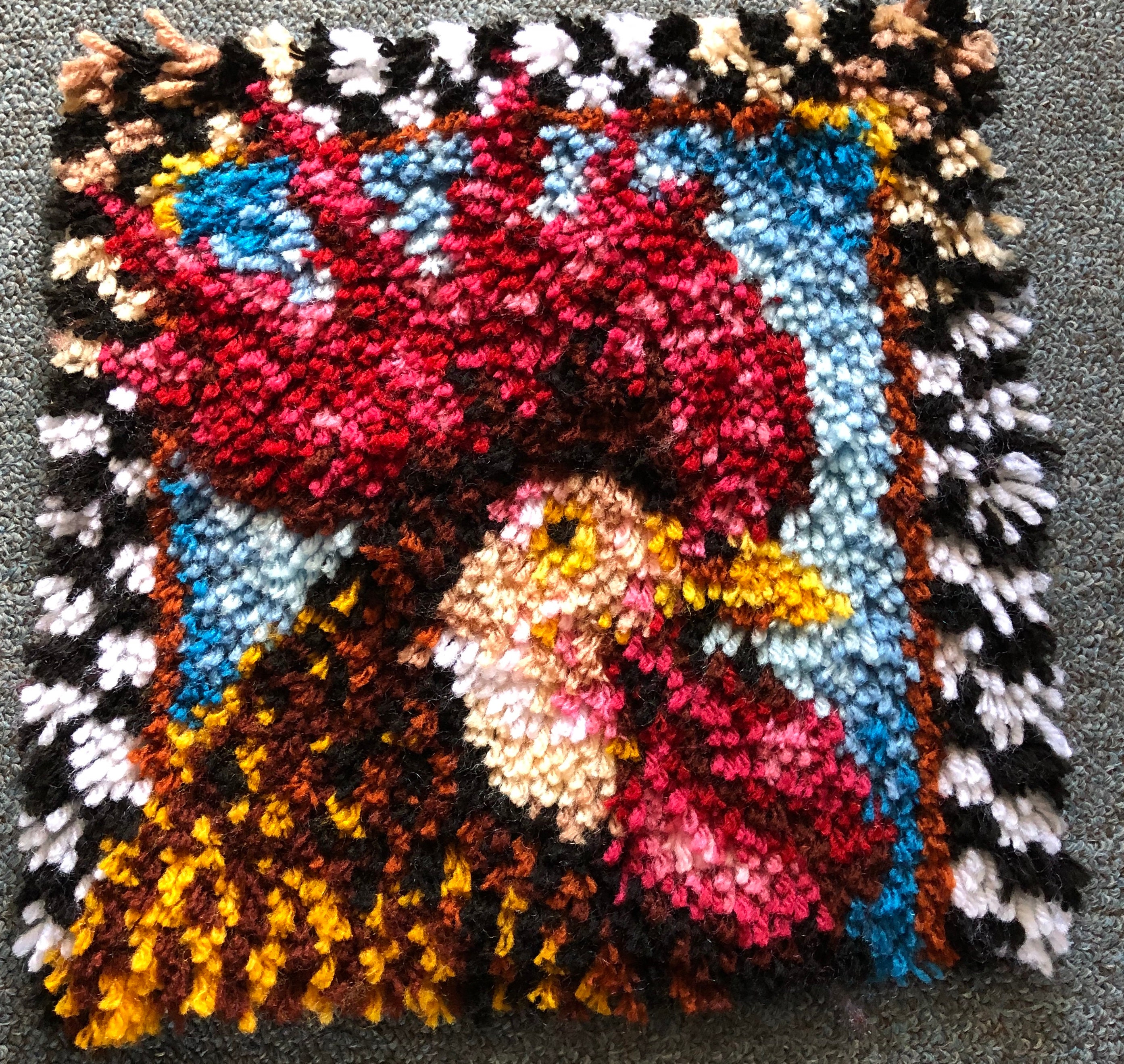 Completed Rooster Latch Hook Rug Unique/handmade - Etsy