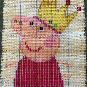 Completed Peppa Pig Latch Hook Rug Unique/handmade - Etsy Canada