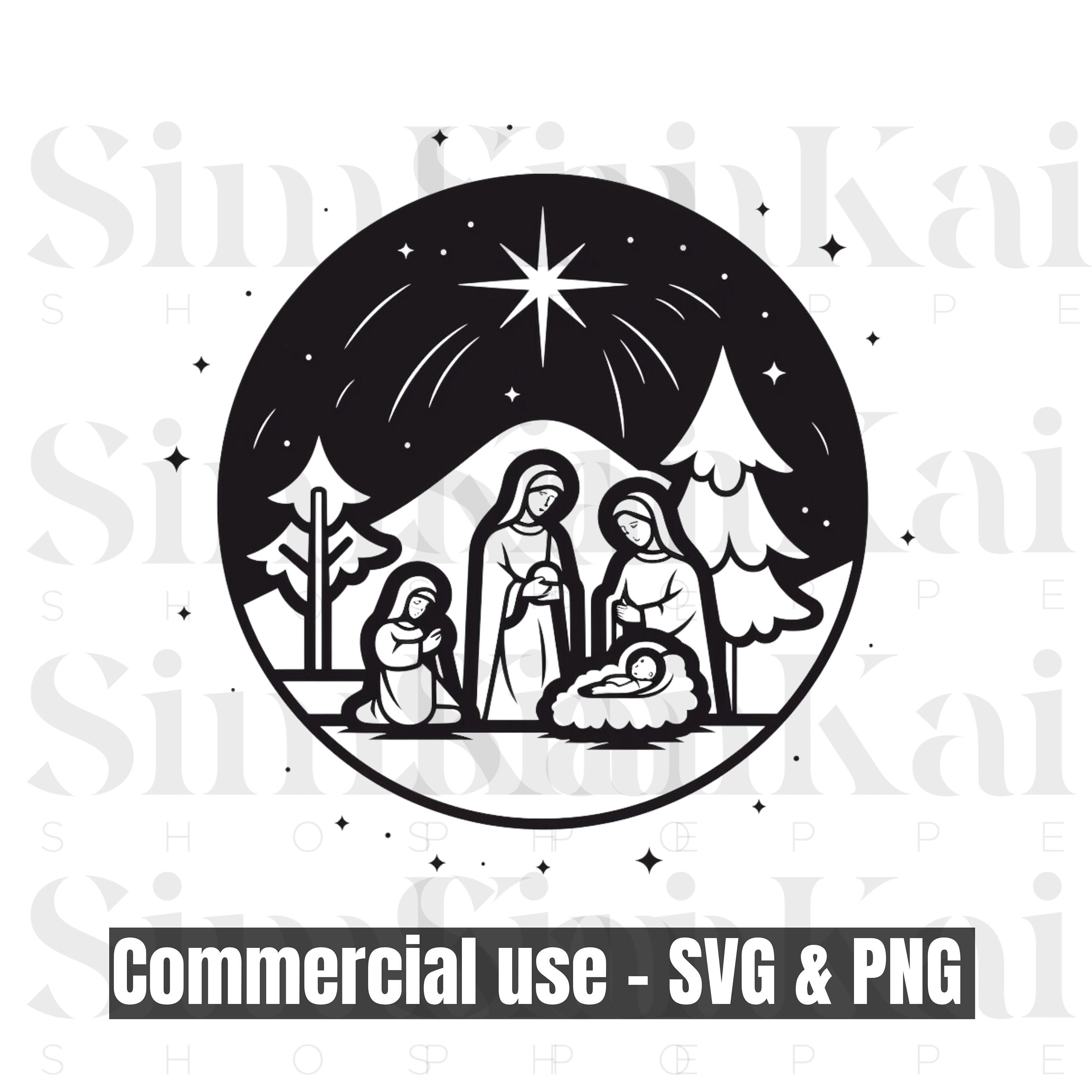 Krippe SVG, Krippe PNG, Baby Jesus SVG, Krippe, Krippe Ornament, Krippe ...