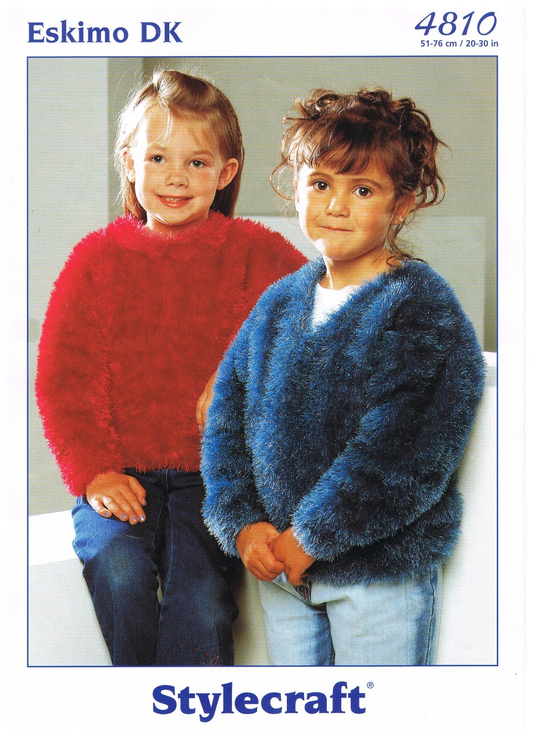 Girls Eskimo Sweater in DK Pattern Only 4810 - Etsy