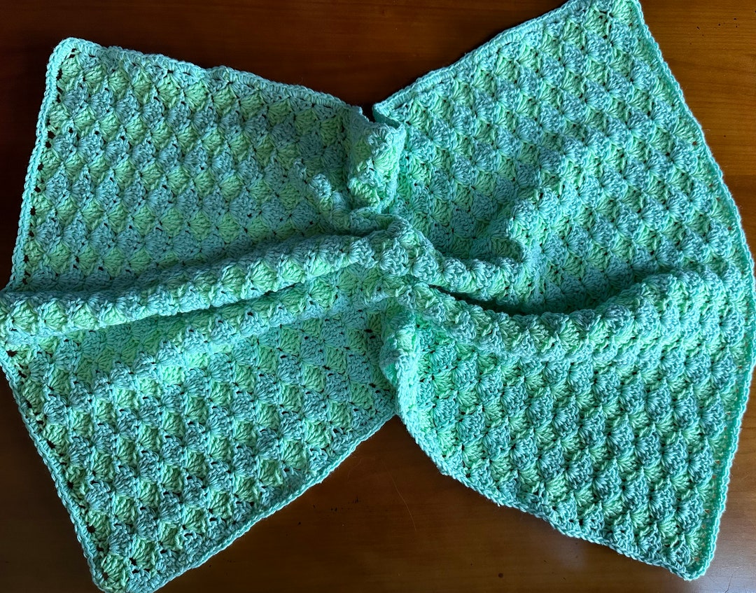 Shell Baby Blanket Crochet Pattern DK Cotton Lovey Preemie Car Seat ...