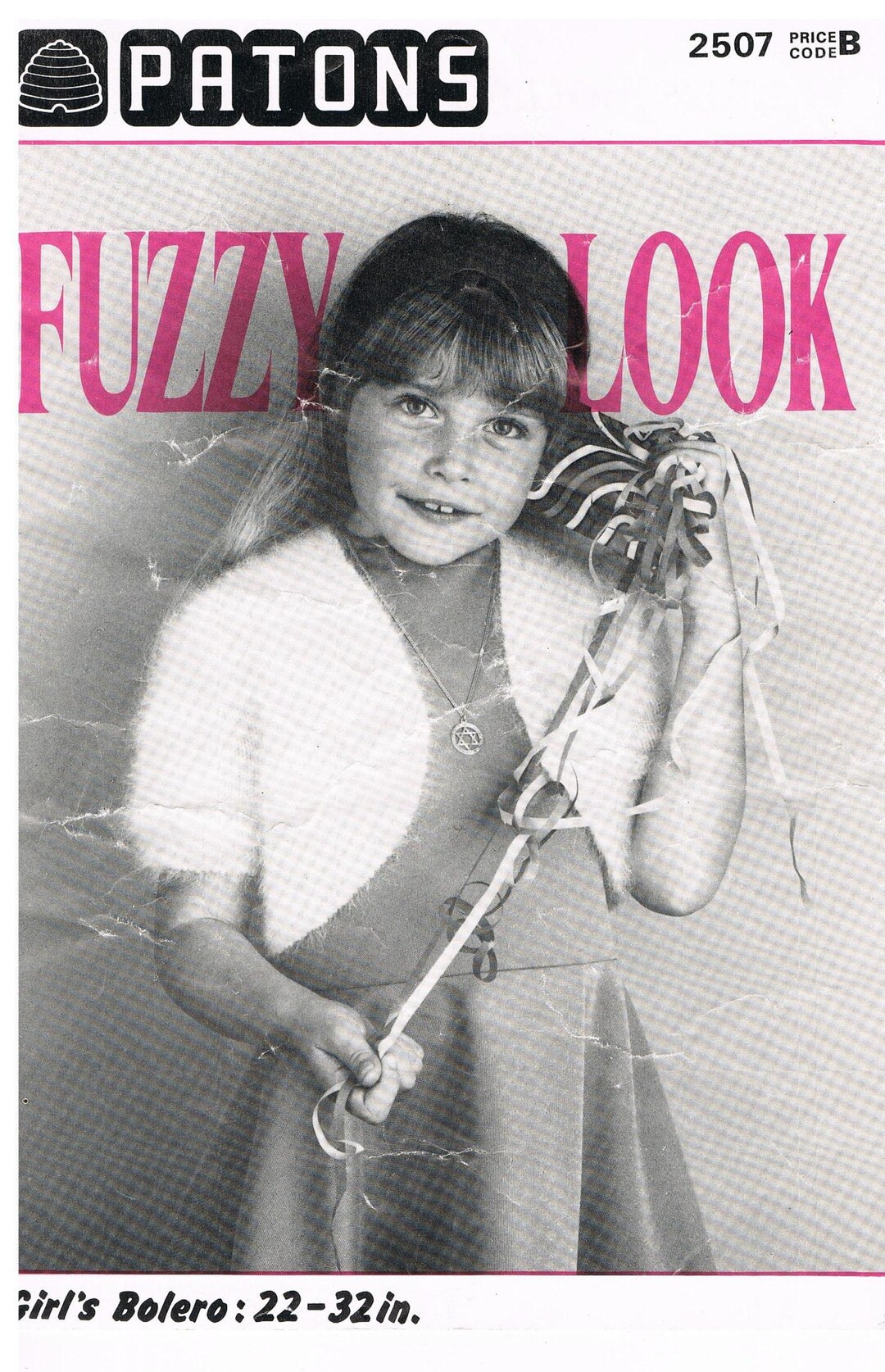 Patons Fuzzy Look Girls Bolero Knitting Pattern - Etsy