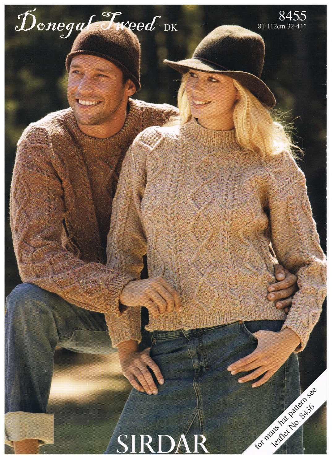 Sirdar Donegal Tweed DK Sweater Knitting Pattern His and Her’s 32-44 ...