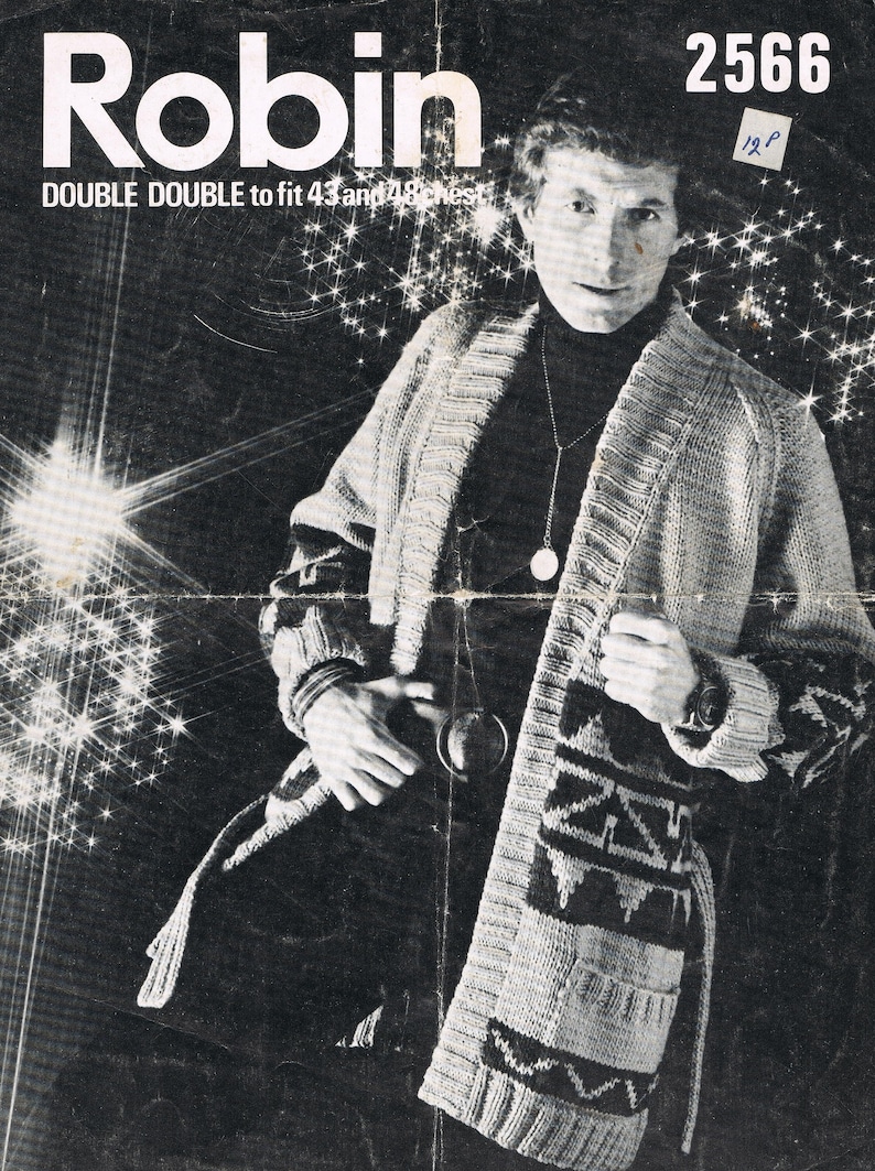 Vintage Men's Starsky (and Hutch) Style Cardigan Jacket Knitting ...