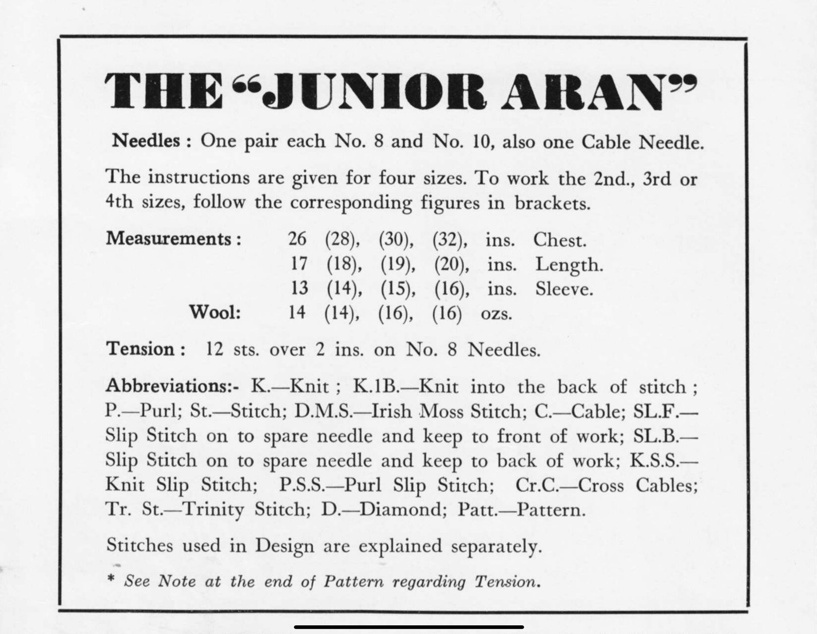 Vintage Childs Aran Jumper Knitting Pattern Fits 26-32 Inch Chest Shawl ...