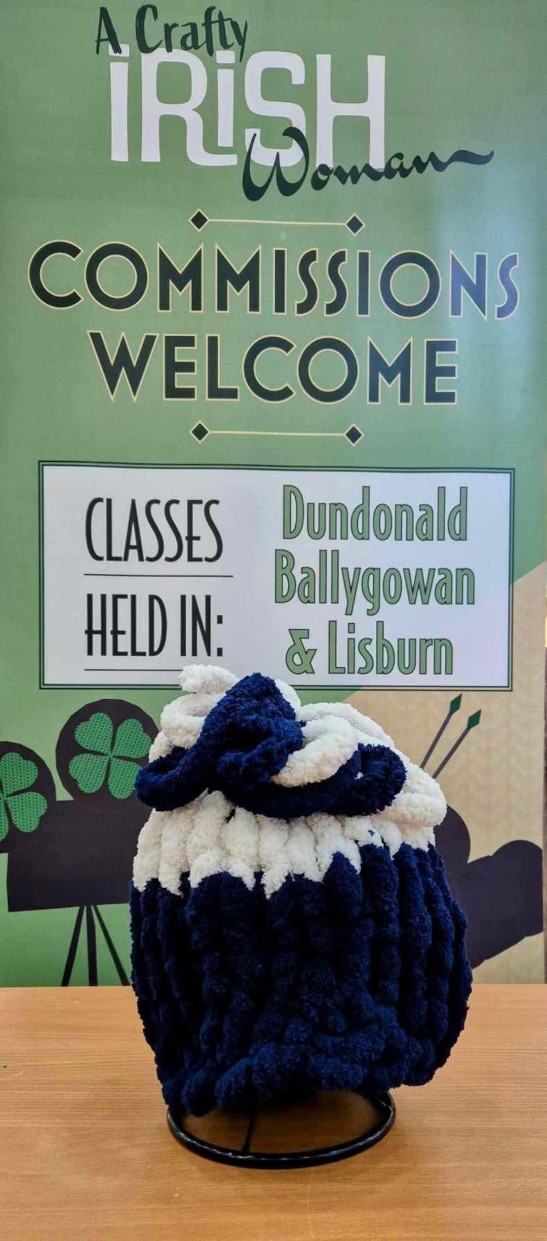 Super Chunky Chenille Hat With Loopy Embellishment Adult Custom Made ...