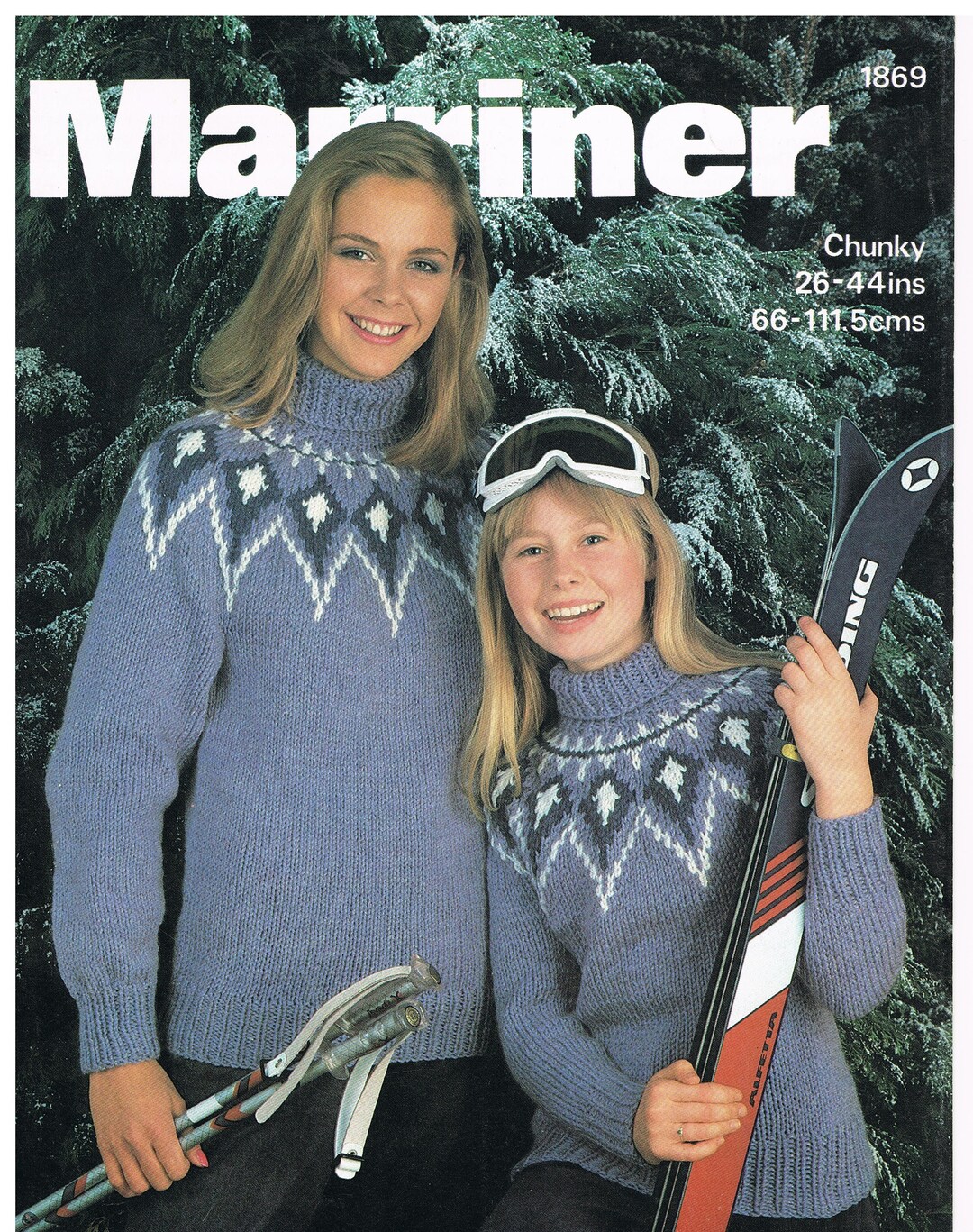 Mother and Daughters Chunky Sweater by Marriner Pattern Only 1869 - Etsy
