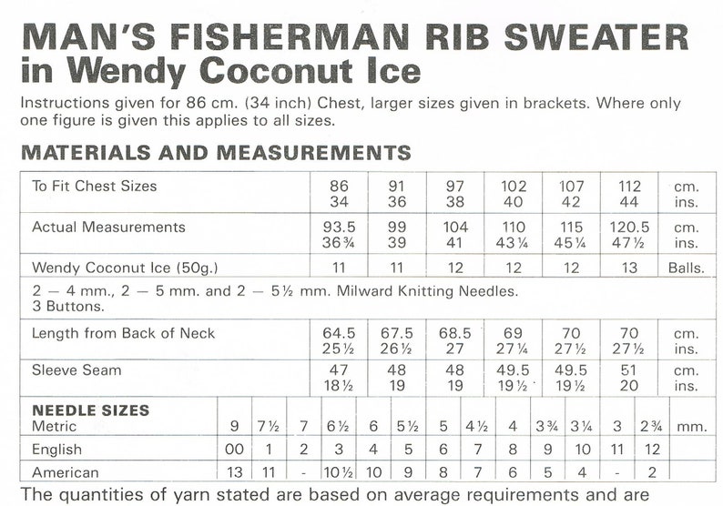 Vintage Mens Collared Broken Rib Sweater Knitting Pattern Shown in ...