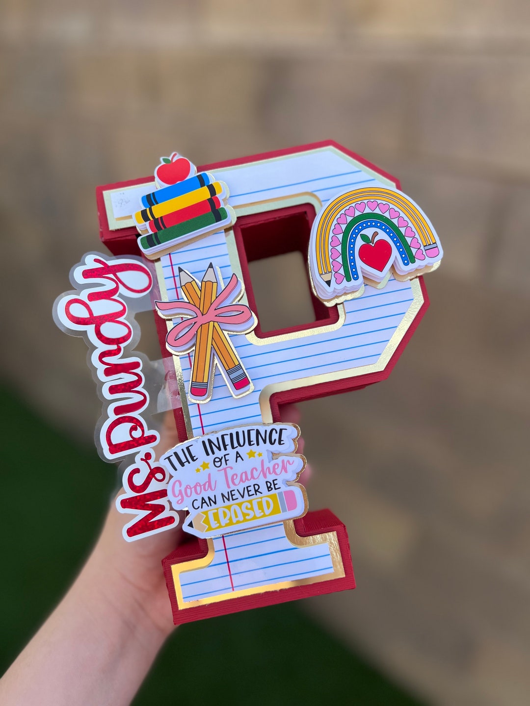 Teacher Appreciation Gift Teacher Appreciation Week 3D Letter Teacher ...