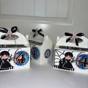 Wednesday Inspired Party Favor Boxes Birthday Party Treat Boxes Goodie ...