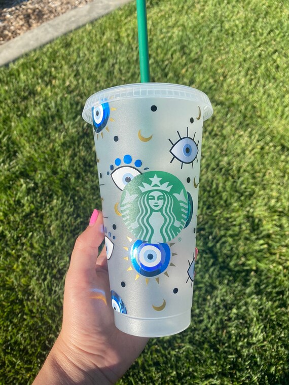 Evil Eye Starbucks Reusable Cold Cup Tumbler Evil Eye | Etsy