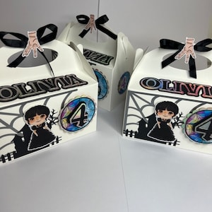 Wednesday Inspired Party Favor Boxes Birthday Party Treat Boxes Goodie ...